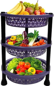 KOGENT ENTERPRISES Fruits/Vegetables Kitchen Rack Plastic 3 Layer ...