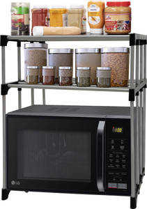 ROBMOB Modern Collapsible Microwave Oven Stand Metal Kitchen Cabinet ...