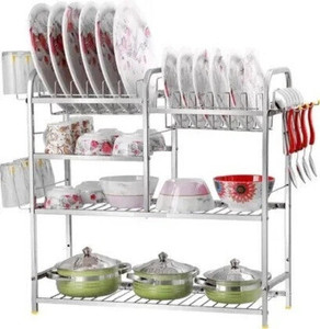 movla Dish Drainer Kitchen Rack Steel Kitchen Utensils Rack Modular ...