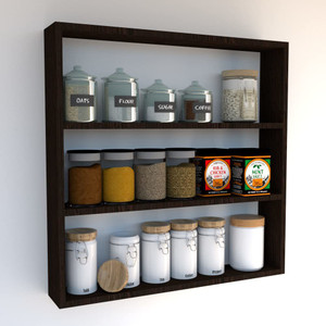 TOUCHWOOD ARTS Containers Kitchen Rack Wood Price in India - Buy ...