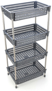 Finner Fruits/Vegetables Kitchen Rack Plastic Rectangular 4 Layer ...