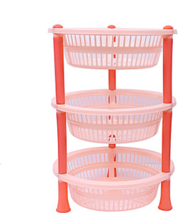 KUBER INDUSTRIES Fruits/Vegetables Kitchen Rack Plastic Plastic 3 Layer ...