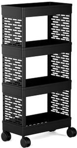 Flipkart Perfect Homes Studio BLACK KITCHEN RACK Plastic Kitchen ...