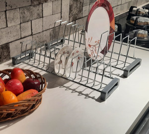 TOPAZ Plate Kitchen Rack Steel Stainless Steel (Pack of 2) Thali ...