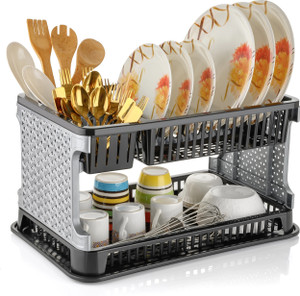 Shopixo Dish Drainer Kitchen Rack Plastic Multipurpose Dish Drainer ...