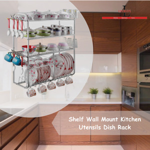 L LIVILON Utensil Kitchen Rack Steel 5 Shelves | Modular Dish Price in ...
