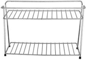 AKSHAR Containers Kitchen Rack Steel Stainless Steel L Shape 2 Tier ...