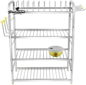 PALOMINO Utensil Kitchen Rack Steel 4 LAYER Stainless Steel Wall Mount ...