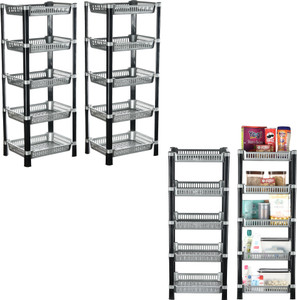 KUBER INDUSTRIES Fruits/Vegetables Kitchen Rack Plastic Pack of 4 ...