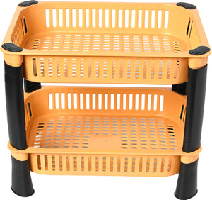 HUF AEXONIZ TOYS Fruits/Vegetables Kitchen Rack Plastic 2 Layer Plastic ...