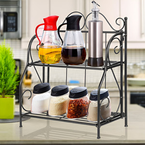 ViaZAID Utensil Kitchen Rack Iron Folding Iron Rack Shelves 2 Rack ...