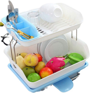 DRUMSTONE Fruits/Vegetables Kitchen Rack Plastic Mabron 2 Tier Large ...