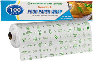 SAVINGMART COLLECTIONS FOOD WRAP 100 MTR BUTTER PAPER | ROTI WRAP| FOIL ...
