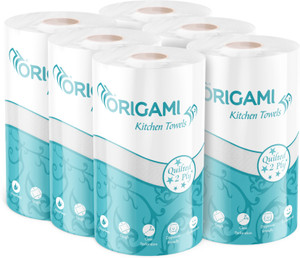 Origami Kitchen Tissue Paper Roll Pack of 6 - 60 Sheets Per Roll Price ...