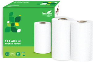IMVELO 4Ply Premium Kitchen towels | 2 Rolls | 280 Pulls Price in India ...