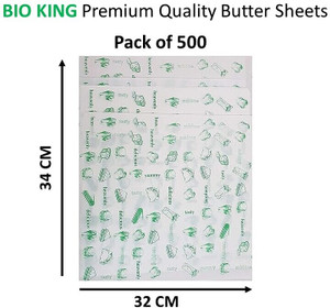 Bio King | Butter Paper | 500 Sheets |Pack of 5 (100 x 5) | Imported ...
