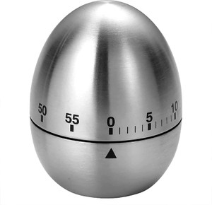 VATTU Egg Shape Kitchen Timer Stainless Steel Machinery Count Down ...