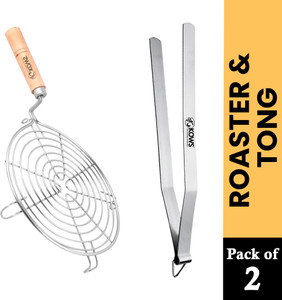 KOWS with Chimta Steel Cooking Tong 11" Roti Chapati, Papad Jali ...