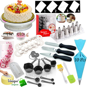 Unique Impex Free 10Pcs Disposable Piping Bag With Cake baking set ...