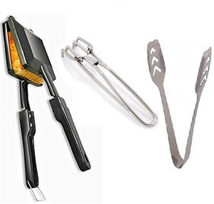Nbird Aluminium Gas Toaster, Steel Pakkad Tong and Momos Tong Kitchen ...