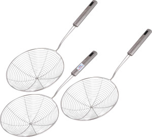 Heart Home Chalni for Kitchen|20 cm|Pack of 3|Silver Kitchen Tool Set ...