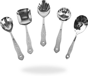 Embassy Royal Serving Spoons Set (5 Pieces) Rice, Gravy, Sweets & Sabzi ...