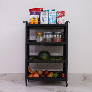 LEOPAX 4 Layers Plastic Rolling Storage Rack | Multipurpose Storage ...