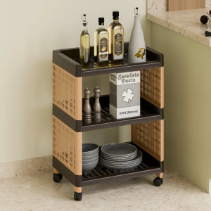 Flexcube 3 Tier Multipurpose Rolling Utility Cart Rack Stand for Home ...