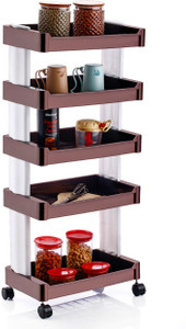 Connex Plastic 5-Tier Space Saving Storage Rack Multipurpose Kitchen ...