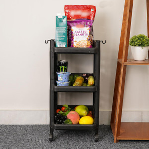 LEOPAX 3 Tier Stackable Shelf Utility Rolling Stand Rack | Storage ...