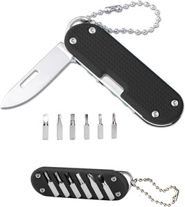 VAVSU 7 in 1 Multitool Pocket Keychain with Bits-Multi Tool Multi ...