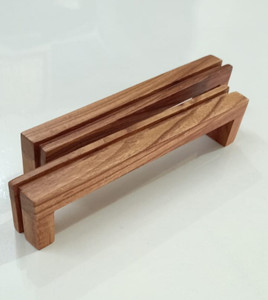 INTERIOR HUT 3 Teak Wood Handles with Concealed Fixing for Doors,12 ...