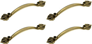 FAST CP05 Brass Antique Front Screws 4inch Window Door Cabinet Handles ...