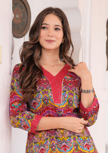 KJFAB Women Printed Straight Kurta - Buy KJFAB Women Printed Straight ...