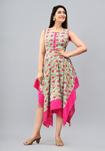 Anshara Fashion Women Ethnic Dress Multicolor Below Knee Dress - Buy ...