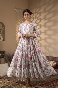 Sa Rasa Women Printed Anarkali Kurta - Buy Sa Rasa Women Printed ...