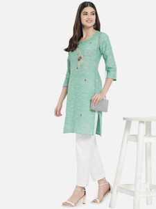 TARUBI Women Self Design Straight Kurta - Buy TARUBI Women Self Design ...