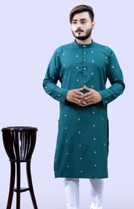 Tibra Collection Men Woven Design Straight Kurta - Buy Tibra Collection ...