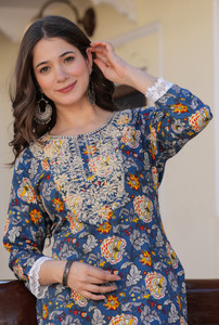 KJFAB Women Printed Straight Kurta - Buy KJFAB Women Printed Straight ...