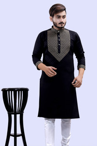 Tibra Collection Men Embroidered Straight Kurta - Buy Tibra Collection ...