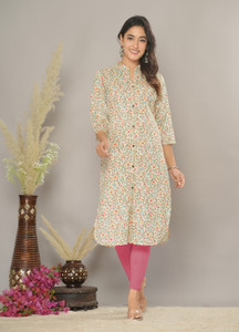 Mehsoos Women Floral Print Straight Kurta - Buy Mehsoos Women Floral ...