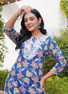 KJFAB Women Printed Straight Kurta - Buy KJFAB Women Printed Straight ...