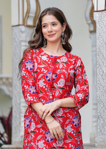 KJFAB Women Printed Straight Kurta - Buy KJFAB Women Printed Straight ...