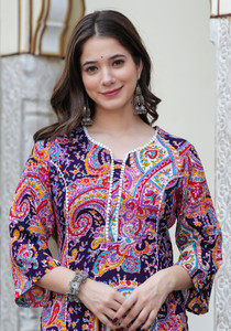 KJFAB Women Printed Straight Kurta - Buy KJFAB Women Printed Straight ...