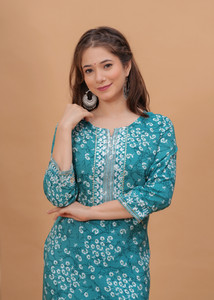 KJFAB Women Printed Straight Kurta - Buy KJFAB Women Printed Straight ...