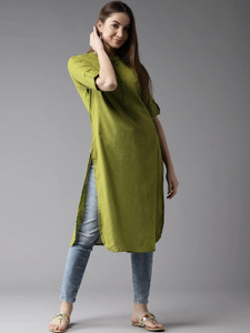 NEW STYLISH Women Self Design Straight Kurta - Buy NEW STYLISH Women ...