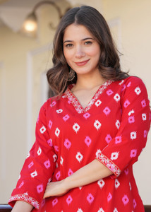 KJFAB Women Floral Print Straight Kurta - Buy KJFAB Women Floral Print ...