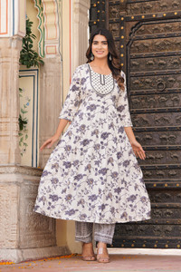 MEENU CREATION Women Printed Anarkali Kurta - Buy MEENU CREATION Women ...