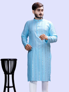 Tibra Collection Men Striped Straight Kurta - Buy Tibra Collection Men ...