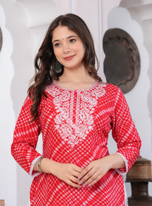 KJFAB Women Embroidered Straight Kurta - Buy KJFAB Women Embroidered ...